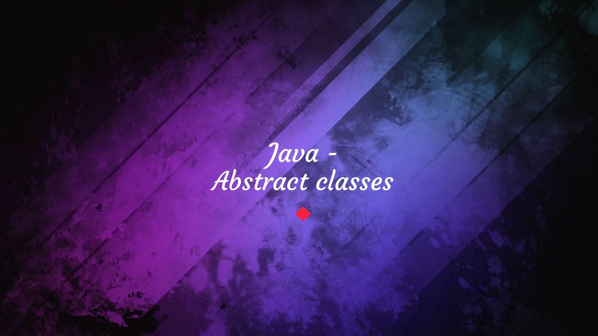 Java Abstract Classes